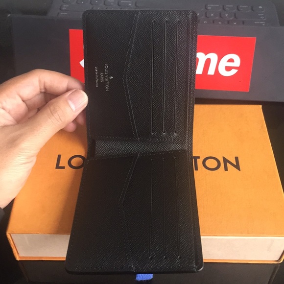 Bags | Louis Vuitton X Supreme Slender Black Wallet | Poshmark
